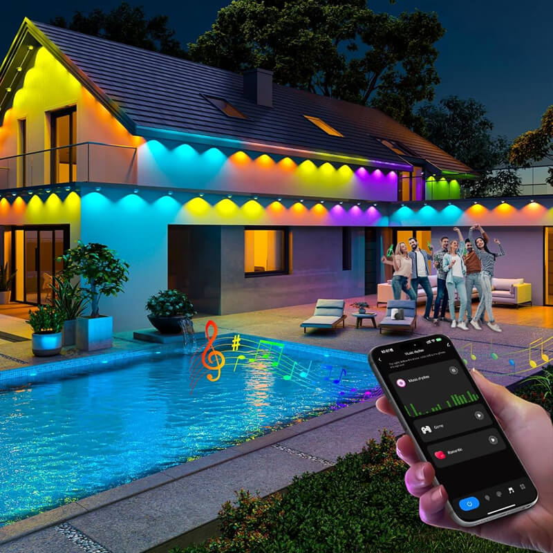 Smart RGBIC Permanent Outdoor Lights - itoolmax