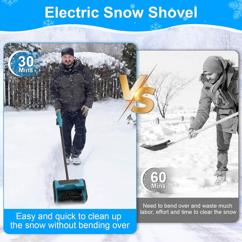12 inches Cordless Snow Shovel with 2 Batteries – itoolmax