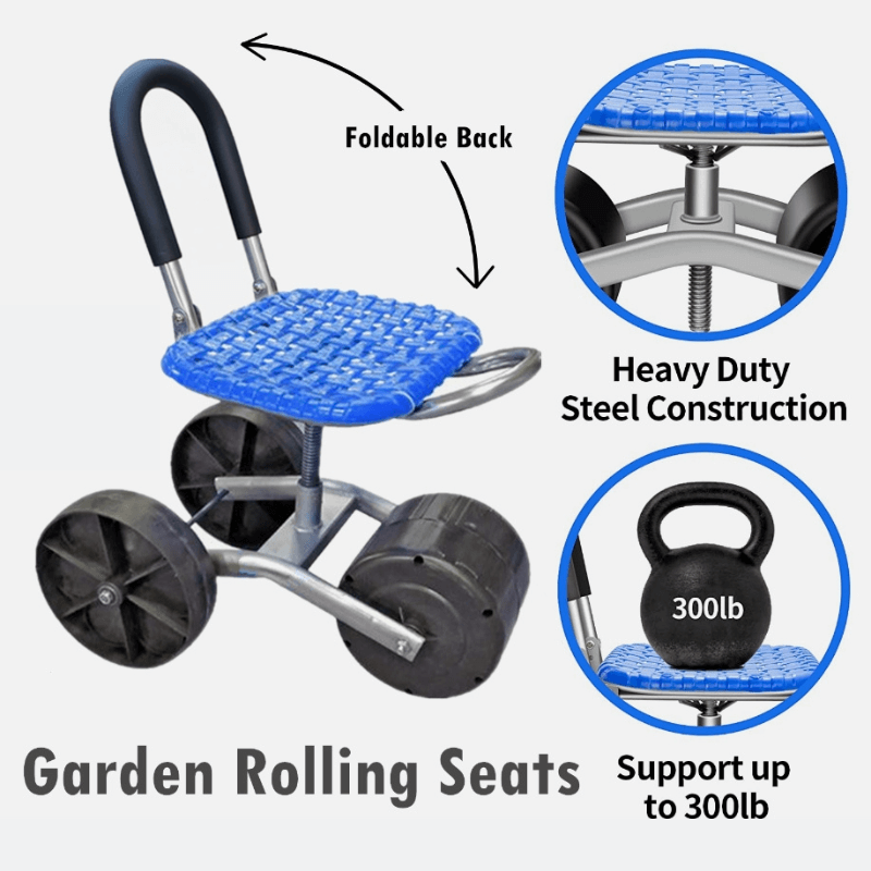 360 Degree Rotating Gardening Seat with Adjustable Height – itoolmax