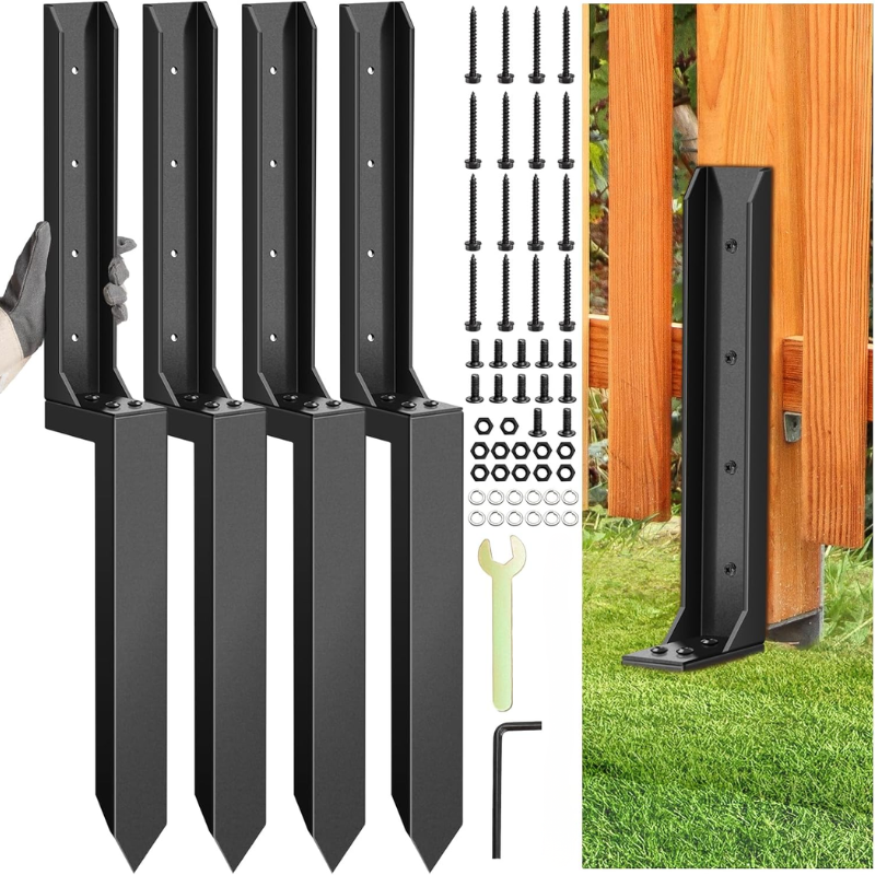 Heavy Duty Fence Post Repair Kit for Broken Wood, Repair Tilted – itoolmax