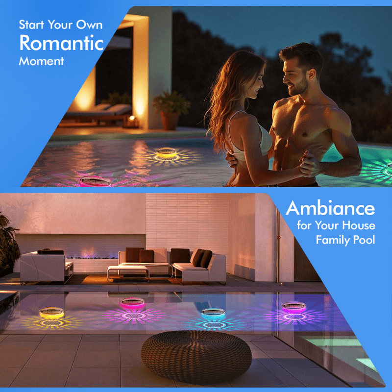 Solar Floating Pool Lights with UV Sterilization (2 Pack) – itoolmax