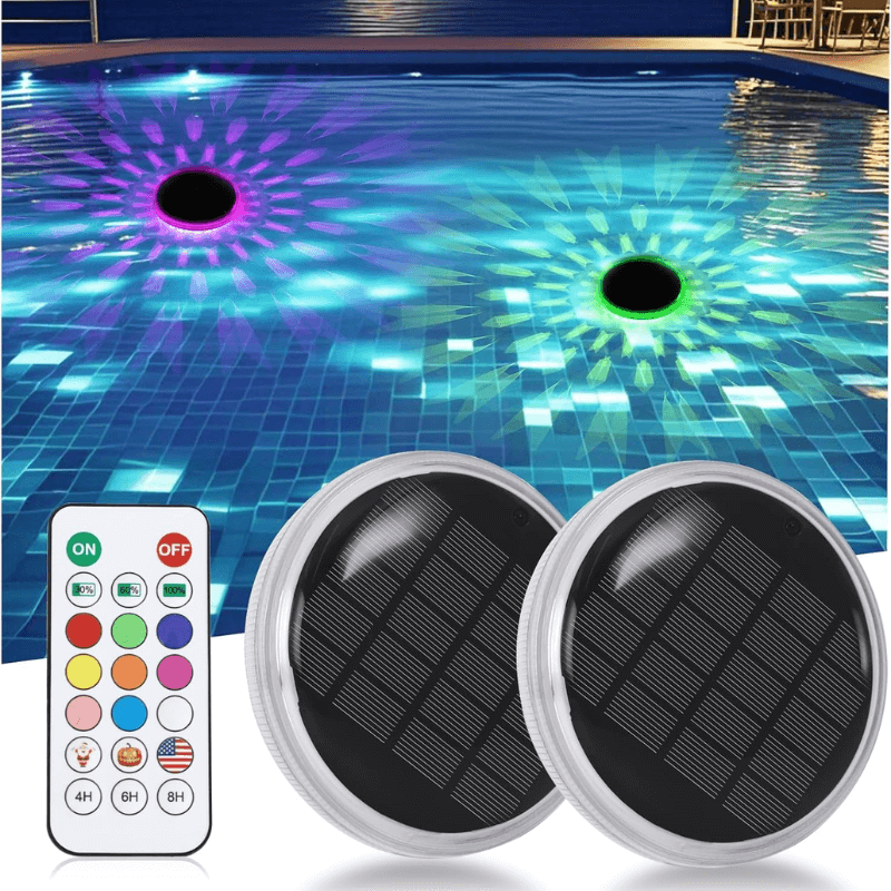 Solar Floating Pool Lights with UV Sterilization (2 Pack) – itoolmax
