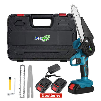 4"/6" Cordless Wood Cutter Chainsaw with 2x Power Batteries – itoolmax